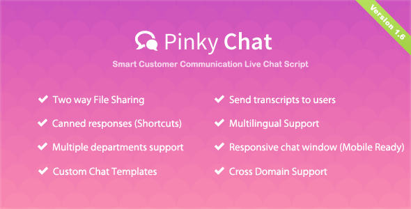 Pinky Chat - PHP Live Chat Script - RIT Market